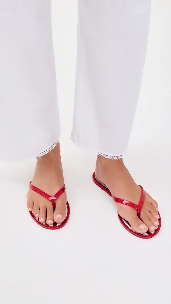 BLACK SUEDE STUDIO Crystal Jelly Flip Flops