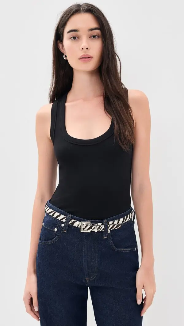 L'Agence Shania Racerback Tank - Black