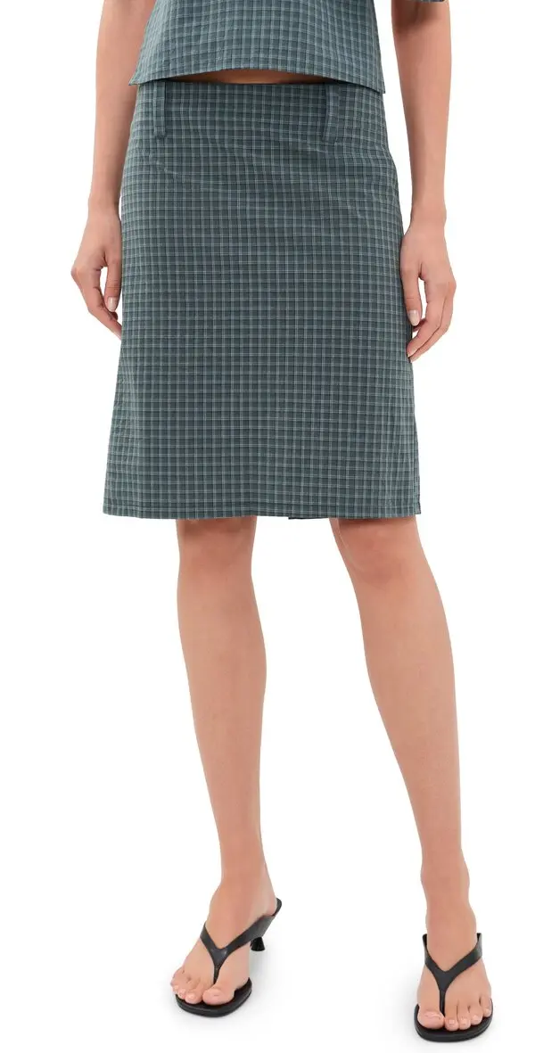 Lioness Plaid Midi Skirt