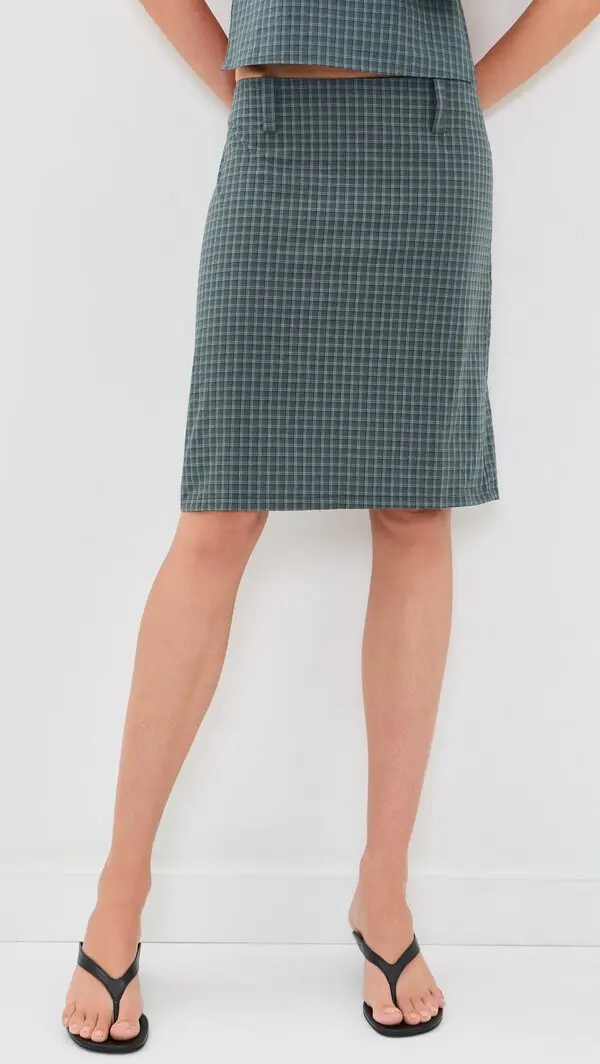 Lioness Plaid Midi Skirt