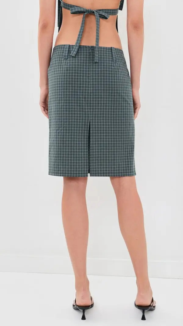 Lioness Plaid Midi Skirt