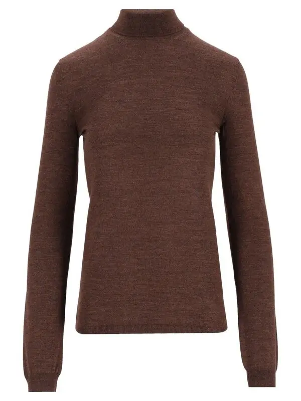 MAISON MARGIELA Wool And Silk Turtleneck - Brown