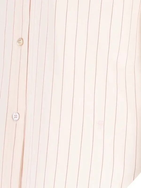 FORTE_FORTE Striped Cotton Shirt With French Collar - Multicolor