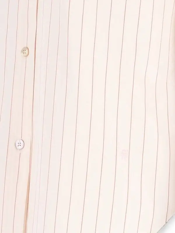 FORTE_FORTE Striped Cotton Shirt With French Collar - Multicolor