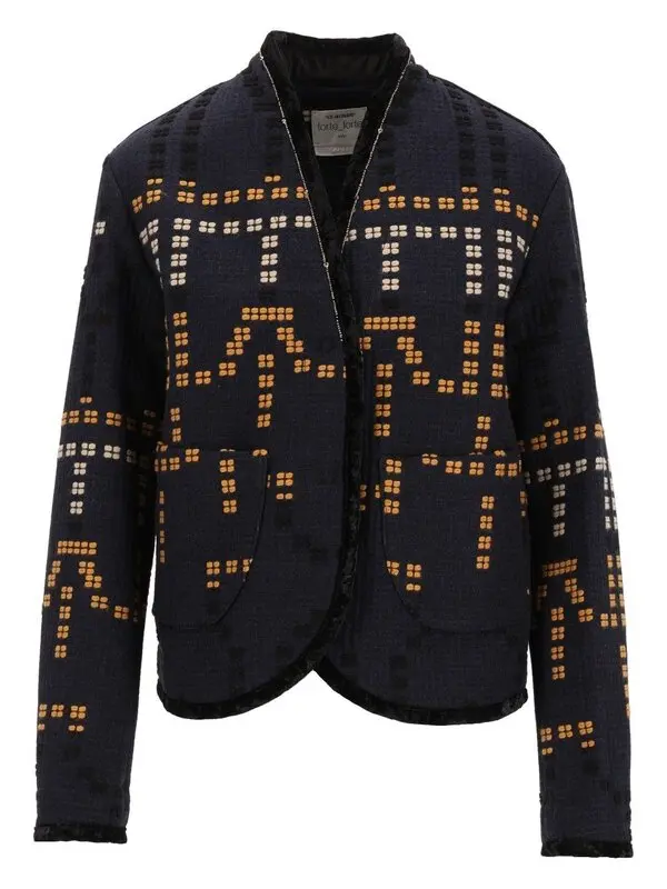 FORTE_FORTE Samarcanda" Jacquard Jacket - Blue