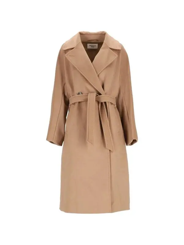 Max Mara Resina Drap Wool Long Coat Double Breast