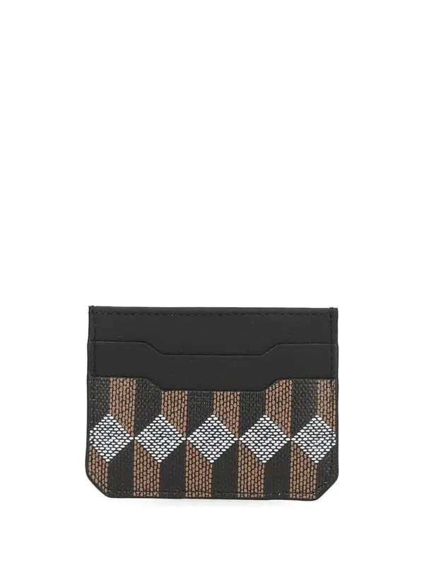 AU DEPART Printed Leather Card Holder