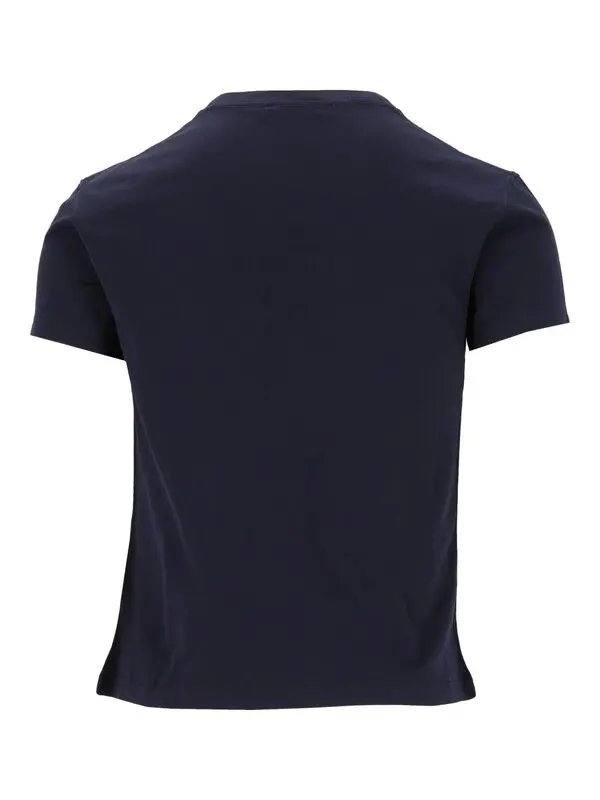 Acne Studios Organic Cotton T-shirt With Embroidered Logo - Blue