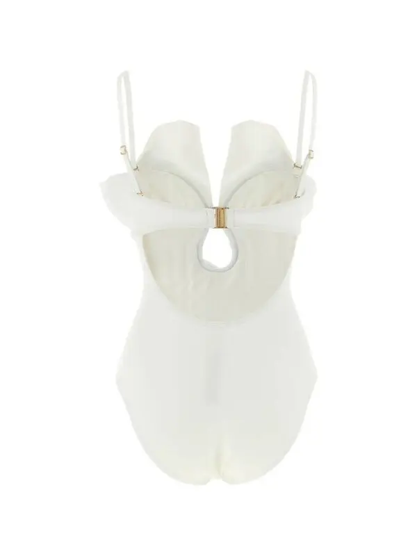 Zimmermann Solstice One-piece Swimsuit With Ruffles And Metallic Detail