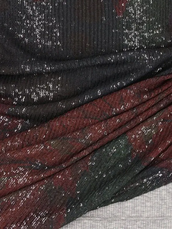 MAISON MARGIELA Sleeveless Draped Printed Top - Multicolor