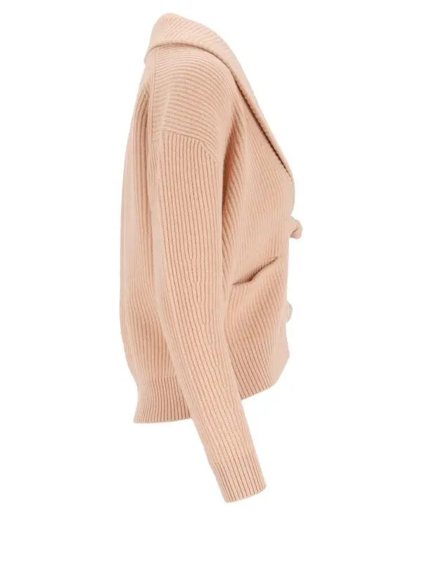 FORTE_FORTE English Rib Wool & Cashmere Blend Cardigan