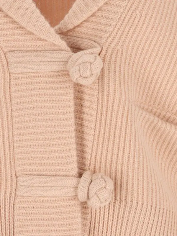FORTE_FORTE English Rib Wool & Cashmere Blend Cardigan
