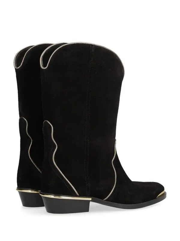 Isabel Marant Étoile Suede Ankle Boots With Gold Tone Detail