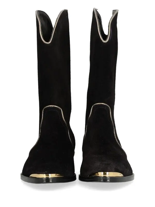 Isabel Marant Étoile Suede Ankle Boots With Gold Tone Detail