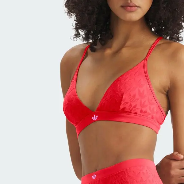 Adidas Microterrot Monogram Triangle Bralette Underwear - Better Scarlet