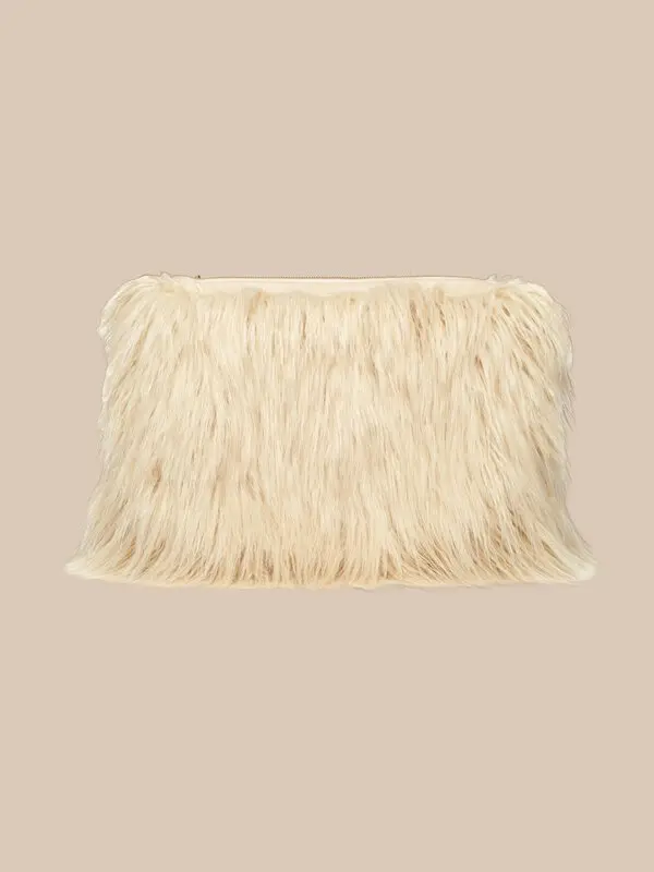 L'Agence Adelina Faux Fur Clutch