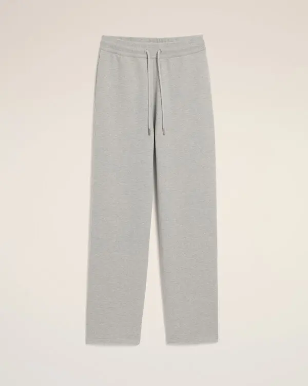 AMI Paris Grey Cotton Track Pants With De Coeur Grey - Heather Ash Grey