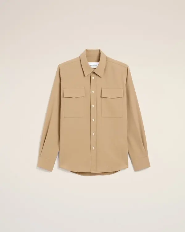 AMI Paris Beige Wool Shirt Beige