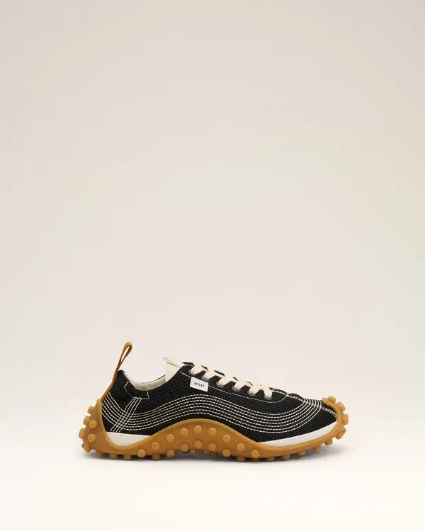 AMI Paris Black Mesh Mirage Sneakers Black