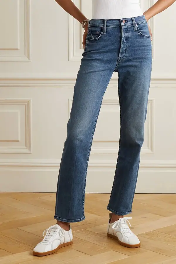 MOTHER High-rise Straight Jeans