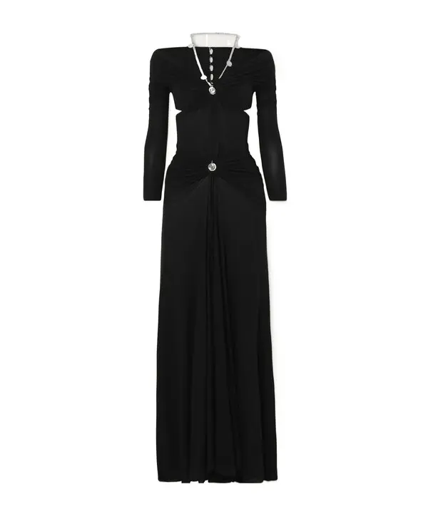 Rabanne Cut-out Embellished Maxi Dress