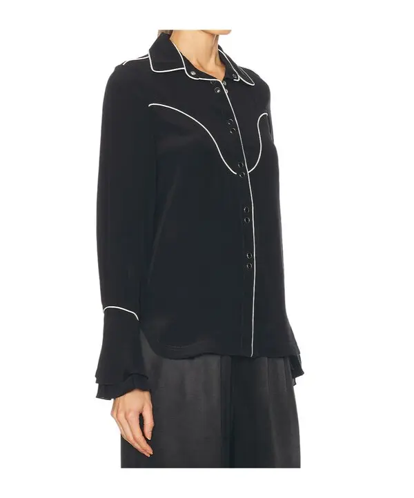 Johanna Ortiz Piped-cuff Shirt