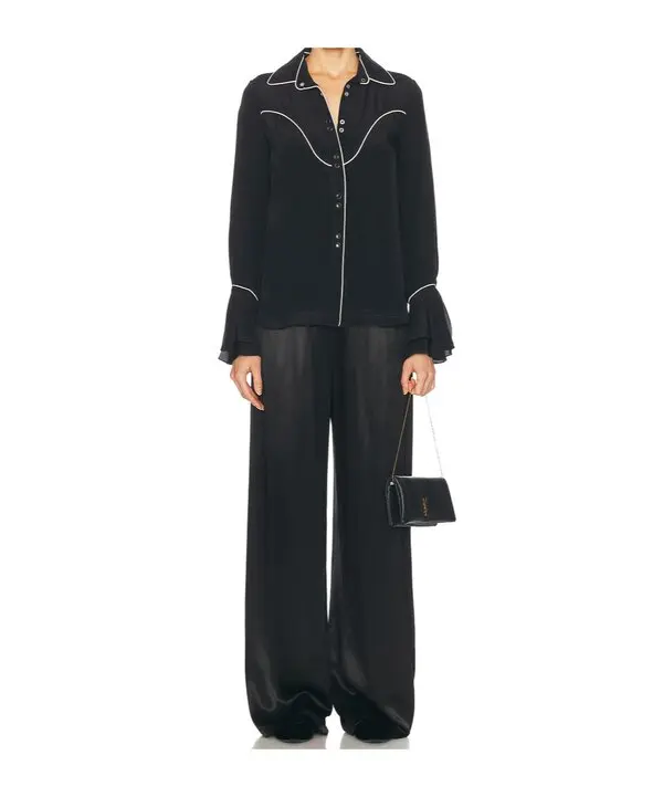 Johanna Ortiz Piped-cuff Shirt