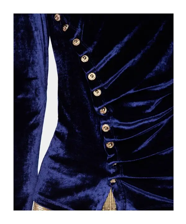 Rabanne Draped Velvet Top