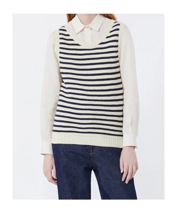Max Mara Maglia A Coste In Filato Di Cotone Blu