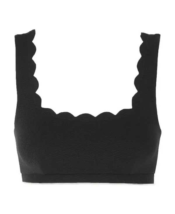 Marysia Scalloped Bikini Top - White