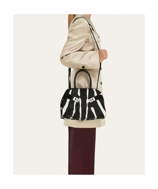 FERRAGAMO Hug Small Printed Tote Bag
