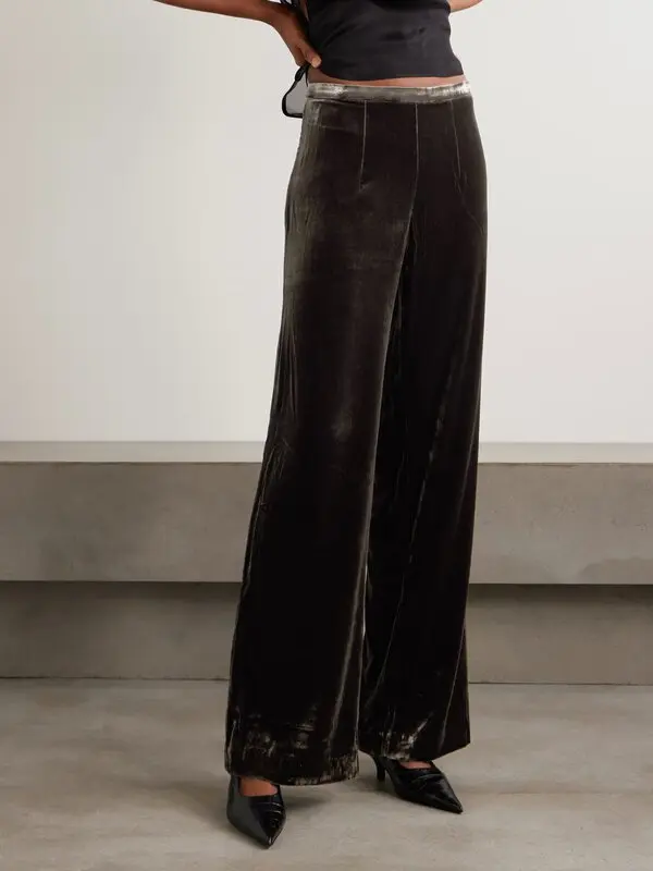 Le Kasha Velvet Wide-leg Pants