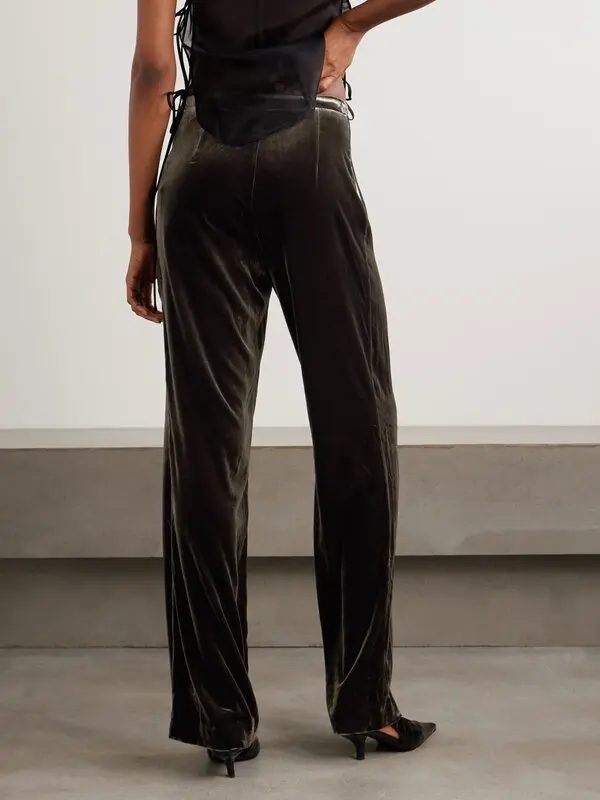 Le Kasha Velvet Wide-leg Pants