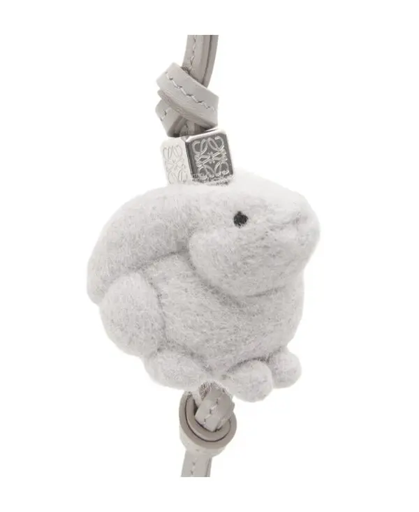 Loewe Bunny Charm In Felt And Calfskin