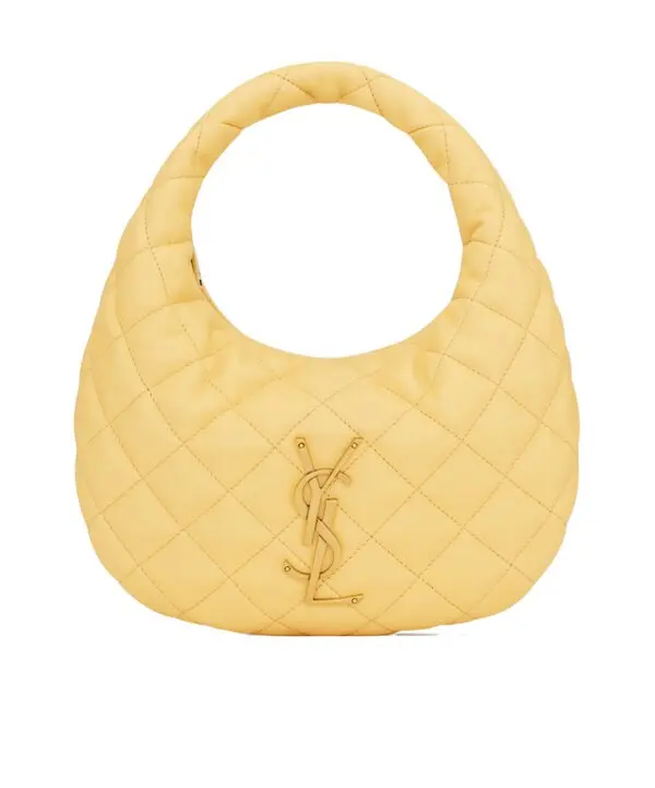 Saint Laurent Icarino In Quilted Nappa - Lemon
