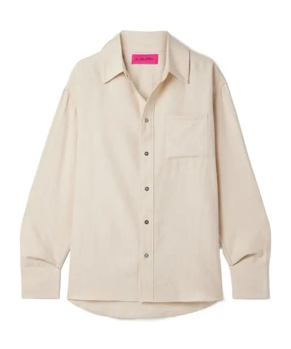 THE ELDER STATESMAN Wool And Cashmere-blend Twill Shirt