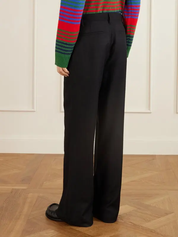 THE ELDER STATESMAN Cashmere And Wool Blend Wide-leg Trousers