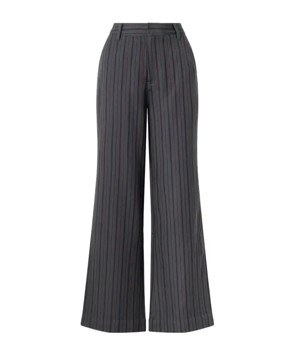 THE ELDER STATESMAN Striped Wool And Cashmere-blend Twill Pants