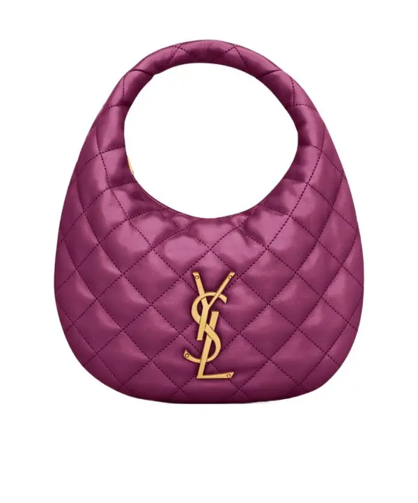 Saint Laurent Icarino In Quilted Nappa - Deep Fuchsia