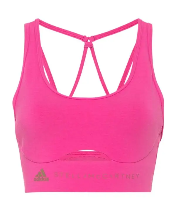 Adidas By Stella McCartney Logo-print Cut-out Top