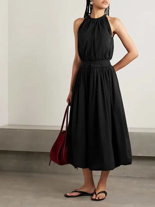Proenza Schouler Wylie Belted Pleated Midi Dress