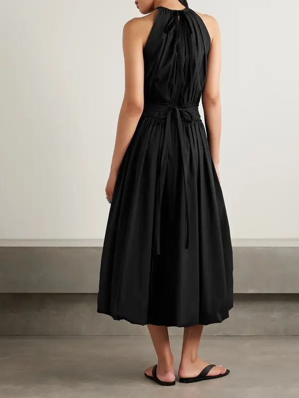 Proenza Schouler Wylie Belted Pleated Midi Dress