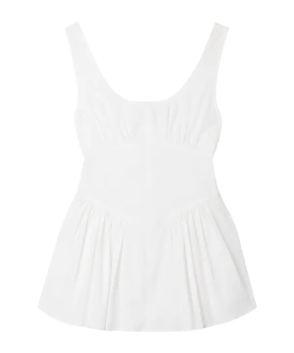 Proenza Schouler Bader Ruffled Hem Top