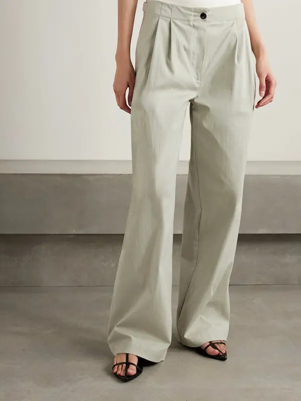 Proenza Schouler Romina Pleated Wide-leg Trousers