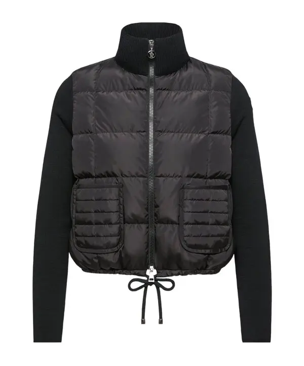 Moncler Quilted Wool Zip-up Cardigan