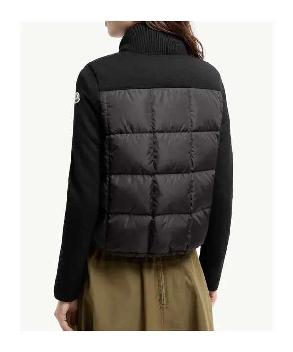 Moncler Quilted Wool Zip-up Cardigan