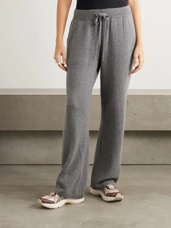 THE ELDER STATESMAN Cashmere Wide-leg Sweatpants