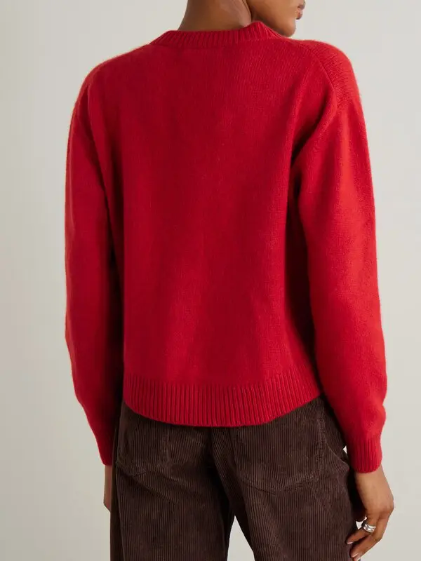THE ELDER STATESMAN Cashmere Cropped Cardigan