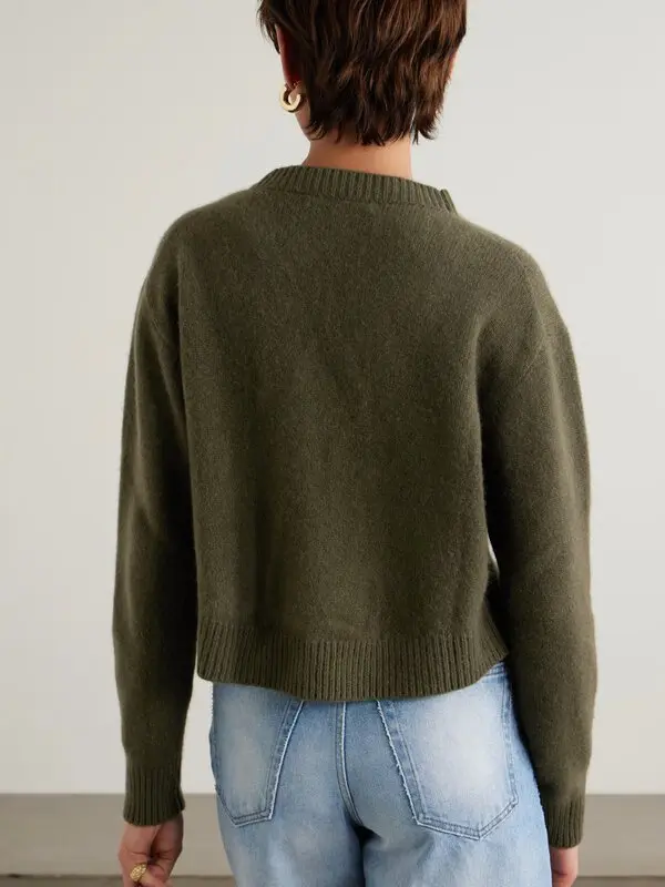 THE ELDER STATESMAN Cashmere Cropped Cardigan