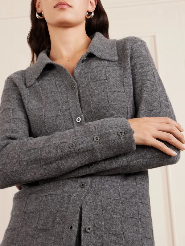 THE ELDER STATESMAN Long-sleeved Cashmere Cardigan